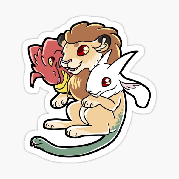 "Chimaera Chibi" Sticker for Sale by Draikinator | Redbubble