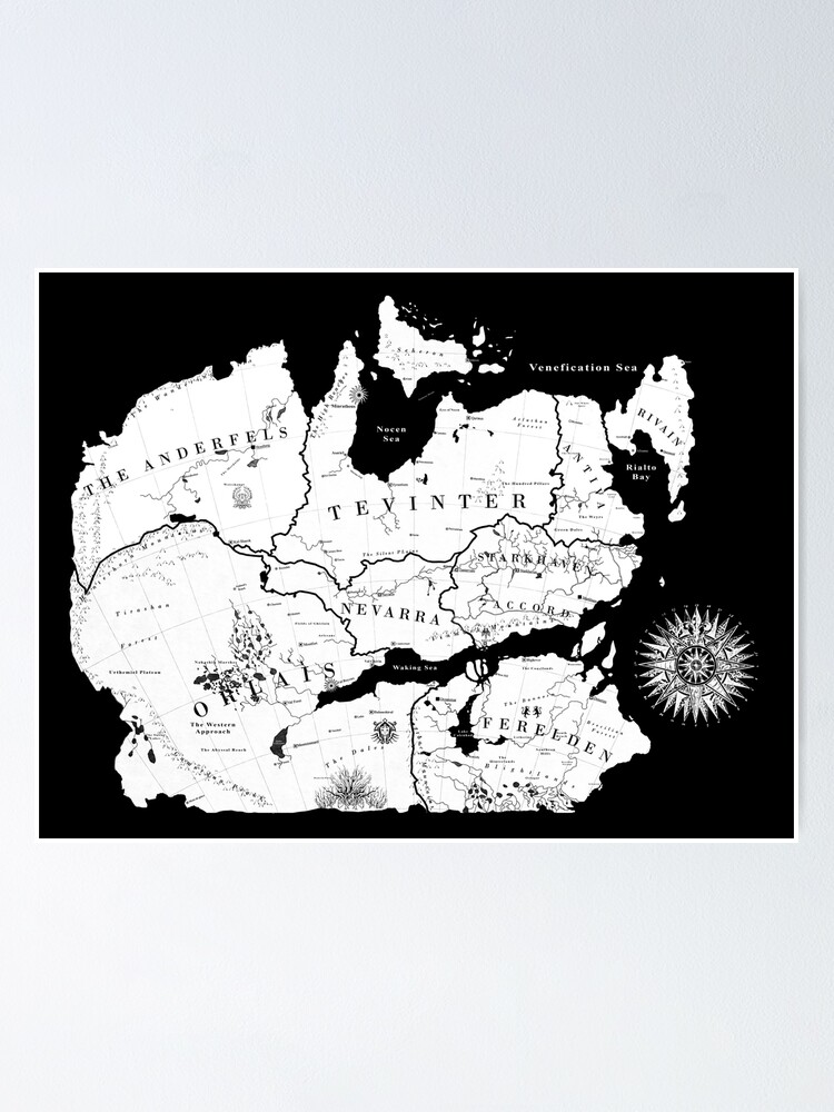 "Thedas Map" Poster for Sale by Noelle304 | Redbubble