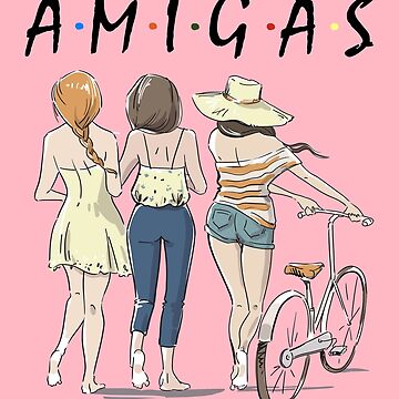 "AMIGAS" Sticker for Sale by Blended Designs ⭐⭐⭐⭐⭐ | Redbubble