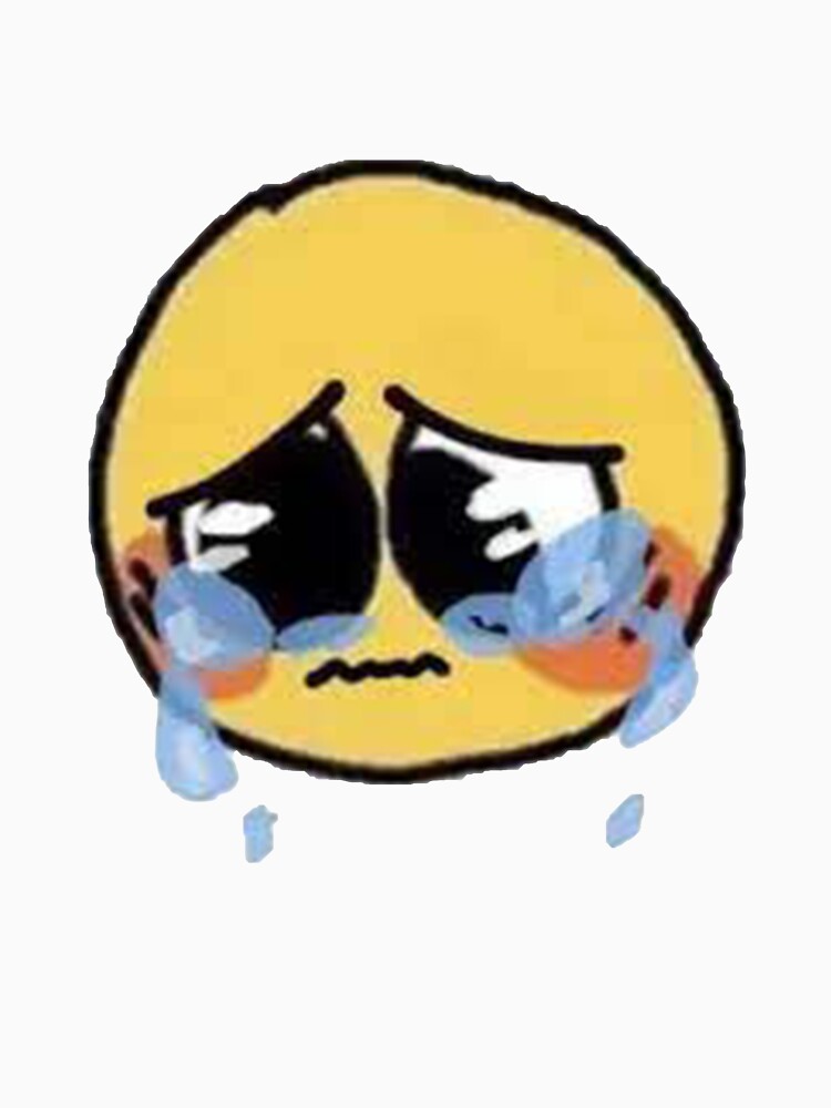 "Cursed Cry Emoji" T-shirt for Sale by pascaraul | Redbubble | cursed ...