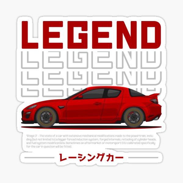 "Tuner Red RX8 JDM" Sticker for Sale by goldentuners | Redbubble