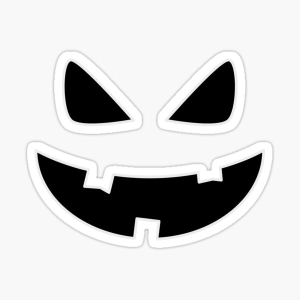 "halloween scary face" Sticker for Sale by lonelyPrinter | Redbubble