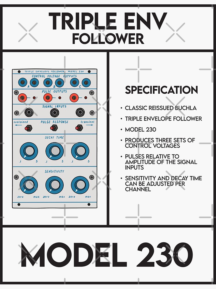 "230 Classic Reissue – Triple Envelope Follower" Sticker for Sale by ...