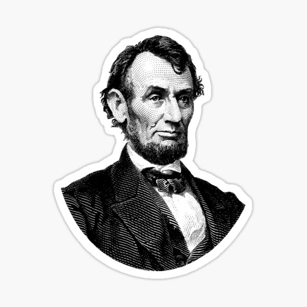 "Abraham Lincoln" Sticker for Sale by Gentle40Winks | Redbubble