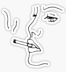 Girl Cigarette Stickers | Redbubble