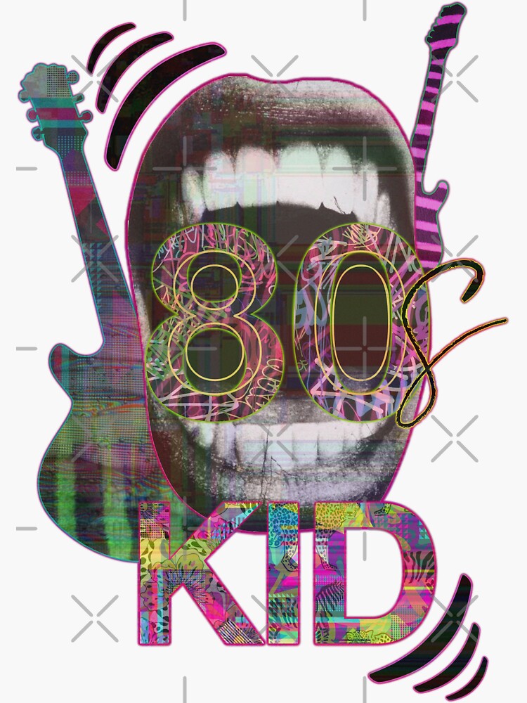 "80s Kid" Sticker for Sale by thornofroses | Redbubble