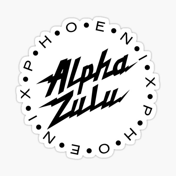 "Alpha Zulu" Sticker for Sale by Angeiffel | Redbubble