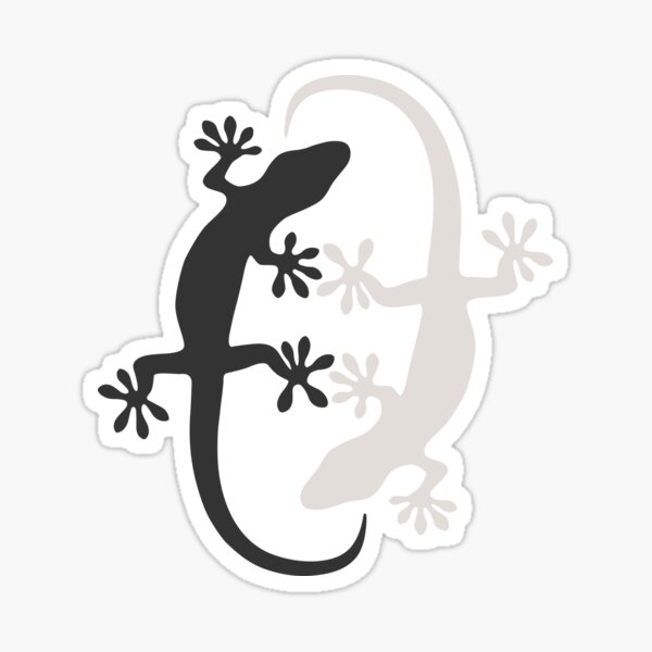 "Geckos in black and white" Sticker for Sale by eMo1 | Redbubble