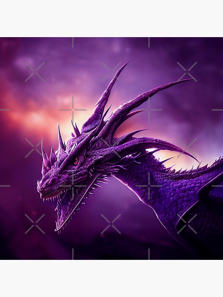 "hyper realistic purple dragon" Poster for Sale by mayza-shop | Redbubble