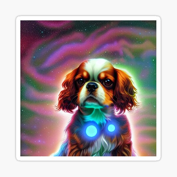 "Cadet #87 - Galactic Cavalier King Charles Spaniel" Sticker for Sale ...
