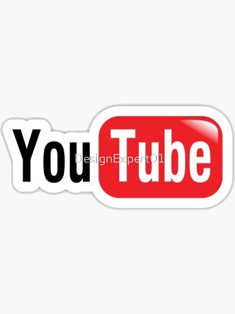 "YouTube Logo " Sticker for Sale by DesignExpert01 | Redbubble