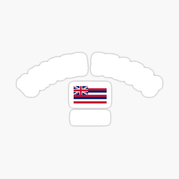 "Hawaii State with State Flag and State Name" Sticker for Sale by ...
