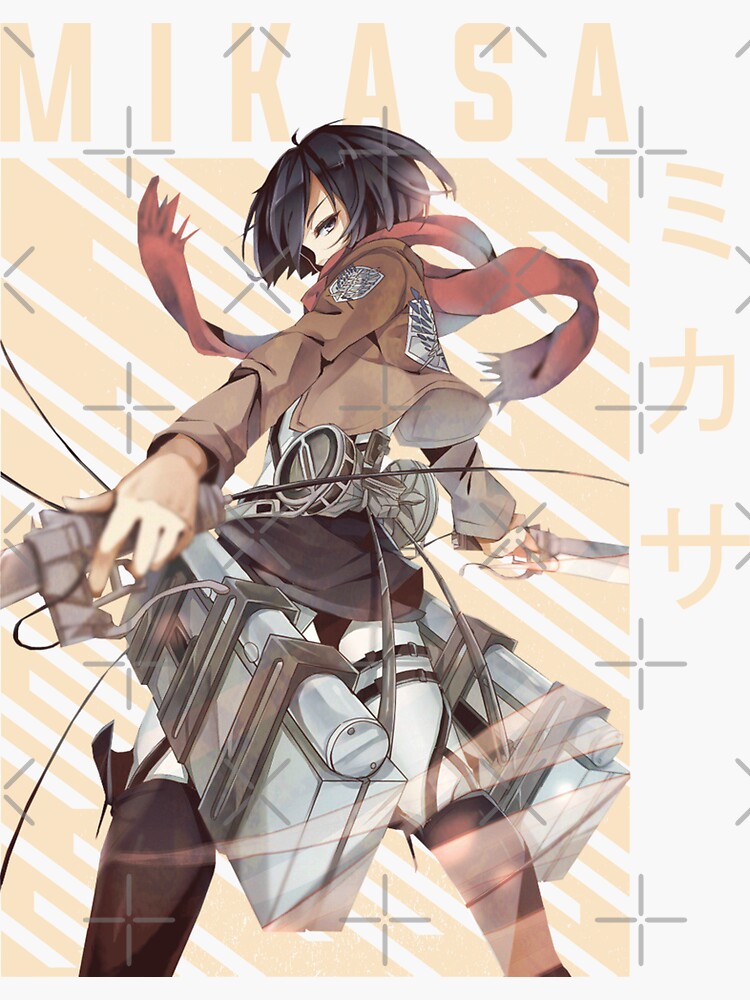 "Mikasa Ackerman - Attack On Titan" Sticker for Sale by Ime-Art | Redbubble