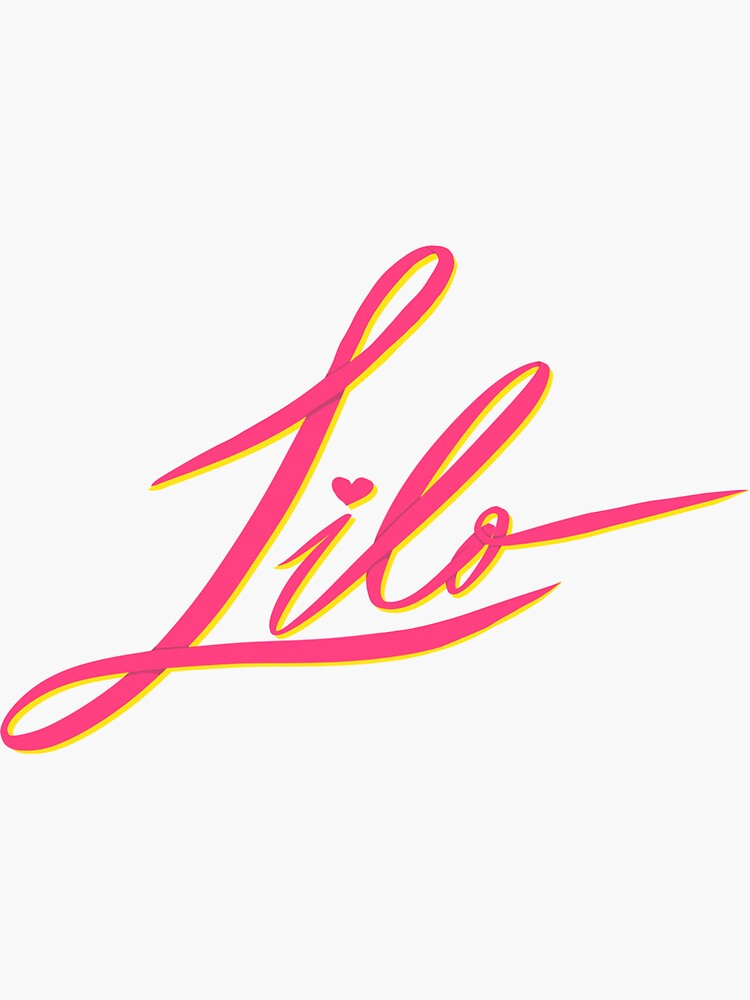 "Lilo logo " Sticker for Sale by Lilothepinky | Redbubble