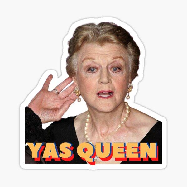 "Angela Lansbury Yas Queen" Sticker for Sale by VarietiDesigns | Redbubble