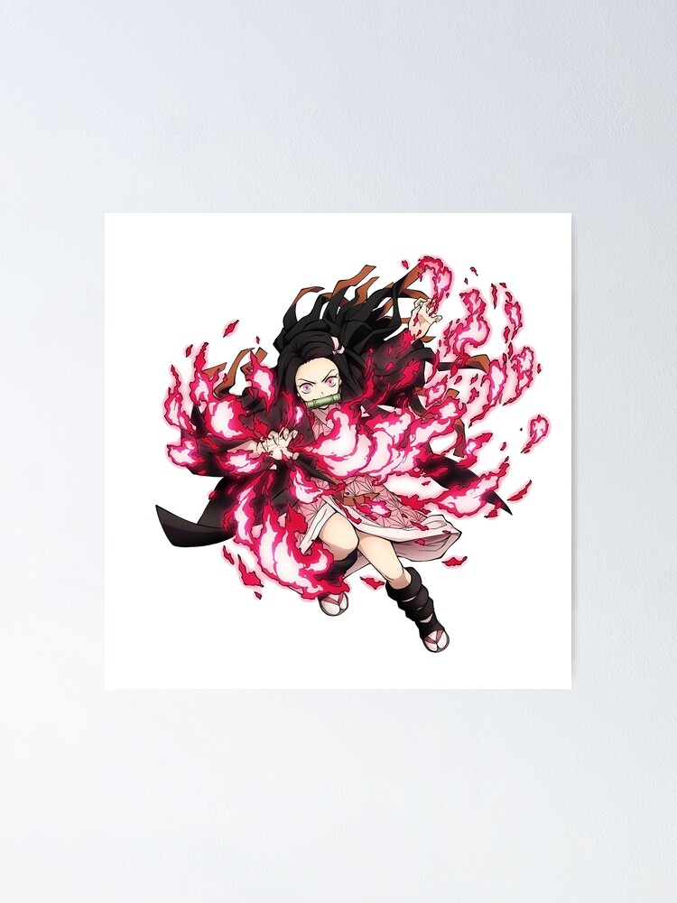 "Nezuko Kamado Demon Form " Poster for Sale by OtakuJ2070 | Redbubble