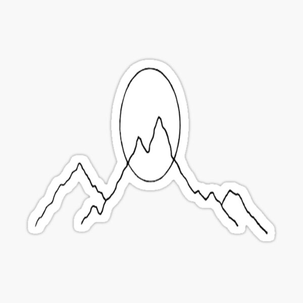 "Mountains" Sticker for Sale by Sierrasweet18s | Redbubble