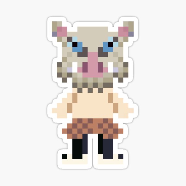 Pegatina «Kimetsu no Yaiba (Demon Slayer) Inosuke Hashibira Ver.2 Pixel ...