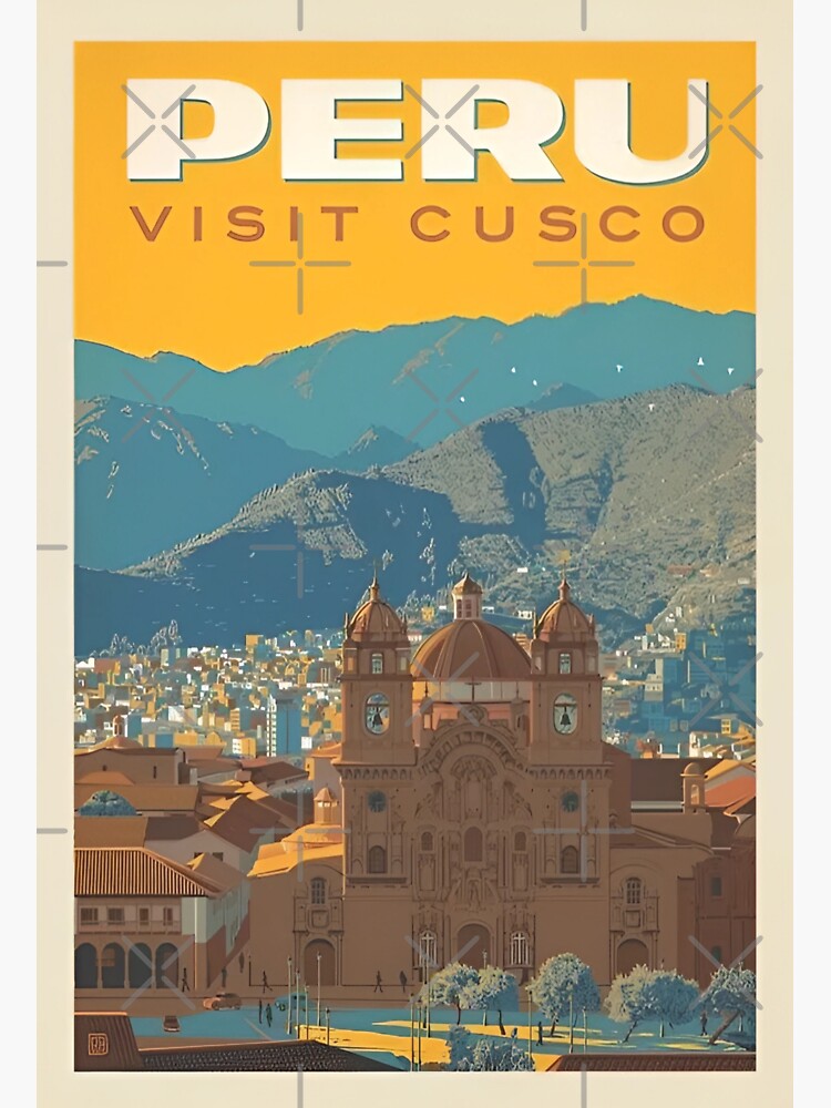 "Retro Peru - Visit Cusco" Sticker for Sale by PerulandiaStore | Redbubble