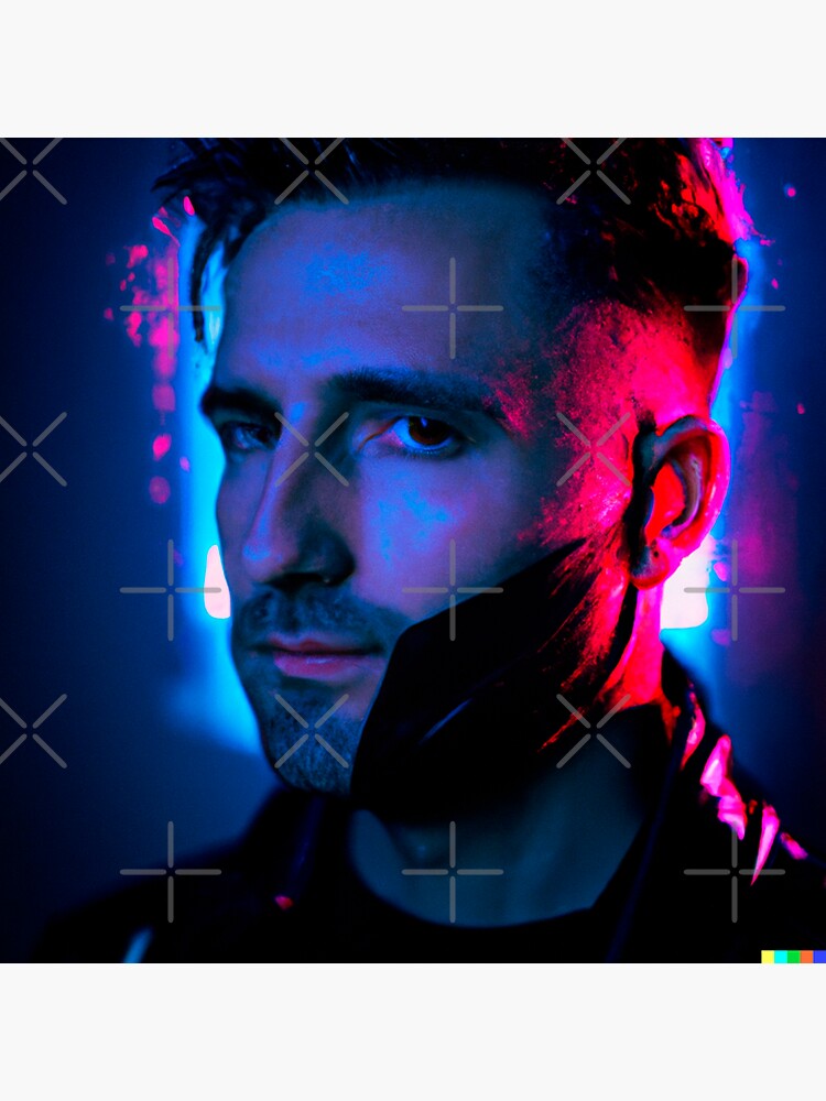 "BAD SCARRED FACE BOY PORTRAIT ETNIC CYBERPUNK RETRO WAVE POP ART STYLE ...
