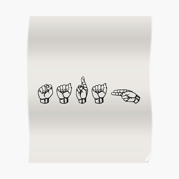 "Sarah Name Hand Sign Language ASL Gift Named Sarah" Poster for Sale by ...