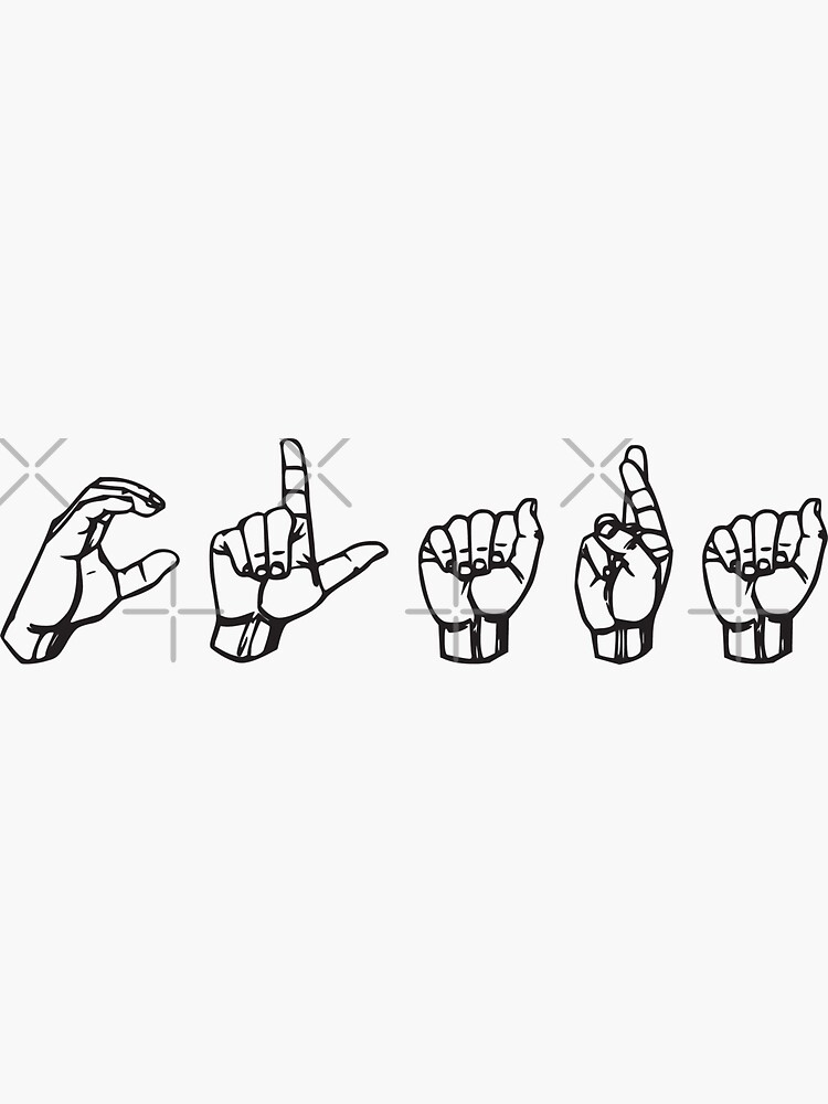 "Clara Name Hand Sign Language ASL Gift Named Clara" Sticker for Sale ...