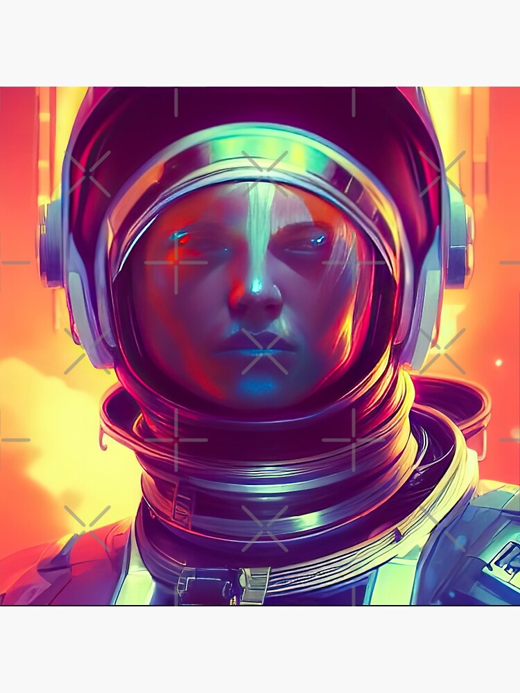 "Neon Astronaut in Space" Poster for Sale by TheAIShop | Redbubble