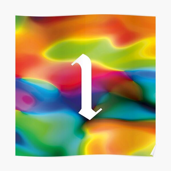 "Alphabet Flower Power "1"" Poster by Hell-Prints | Redbubble