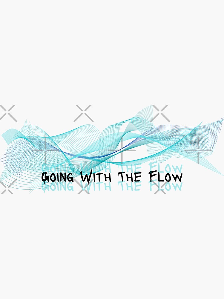 "Going with the flow flow lines" Sticker for Sale by Designs-io | Redbubble