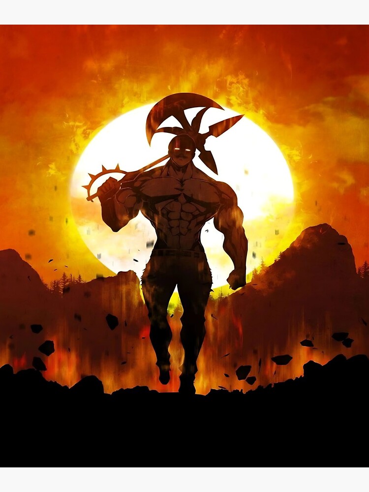 "the seven deadly sins escanor art" Sticker for Sale by chetterubyzans ...