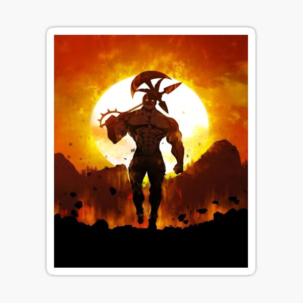 "the seven deadly sins escanor art" Sticker for Sale by chetterubyzans ...