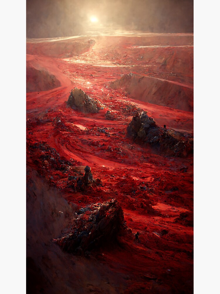 "Red Mars collapsing broken" Sticker for Sale by dicerxiang | Redbubble