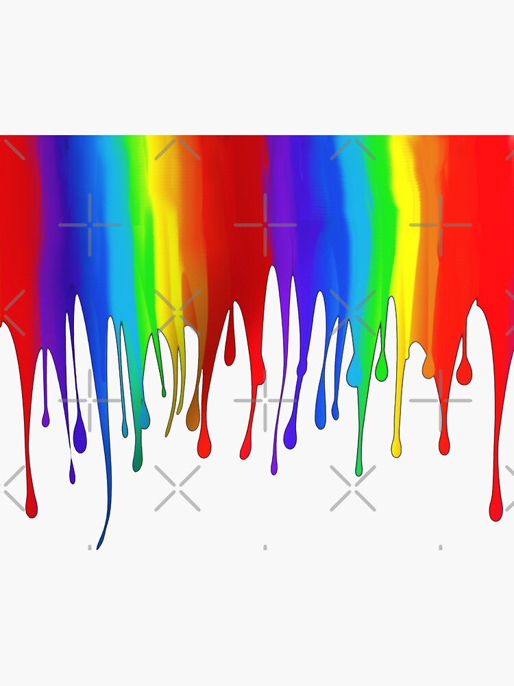 "Rainbow Drip (White BG)" Sticker for Sale by FanTalCreations | Redbubble