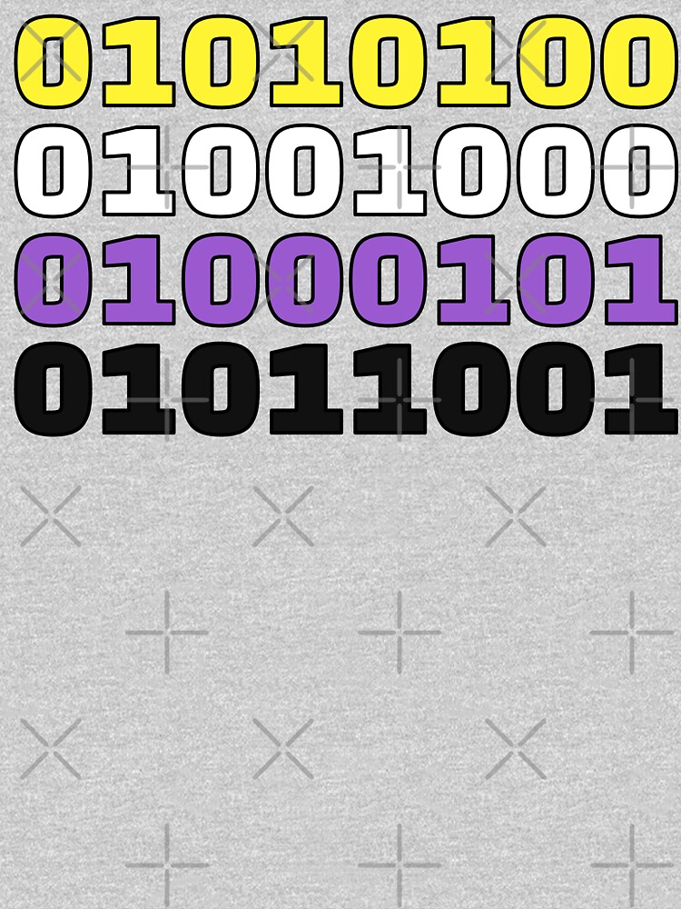 "Non-Binary Binary Code (THEY)" T-shirt for Sale by Chiherah | Redbubble | lgbtq t-shirts ...