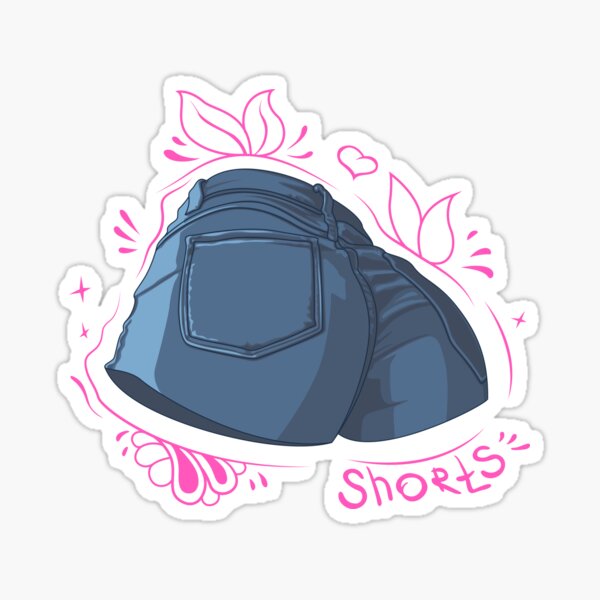 "Denim Shorts." Sticker for Sale by alik7 | Redbubble