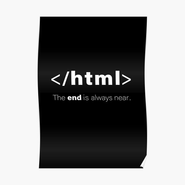 "Coding Cards, Graphics Filled With HTML Coding Jokes" Poster for Sale ...