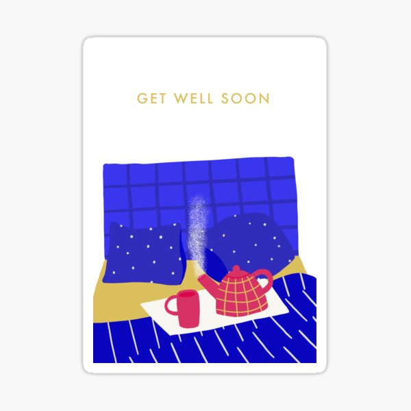 "Get well soon" Sticker for Sale by ematudose | Redbubble
