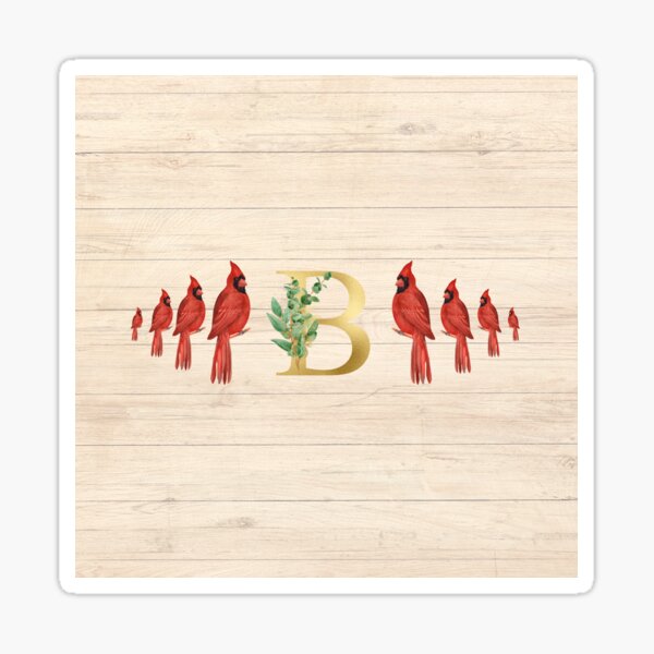 "B letter and Cardinals" Sticker for Sale by Bellemolly | Redbubble