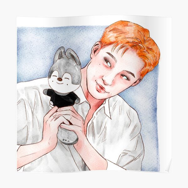 "Stray Kids Bang Chan Wolf" Poster for Sale by sofiadelanoval | Redbubble
