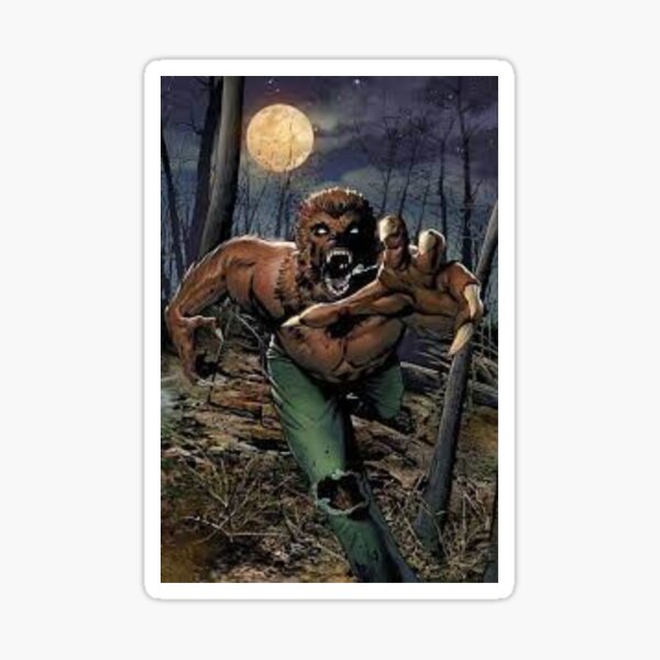 "Werewolf By Night" Sticker for Sale by madraso | Redbubble