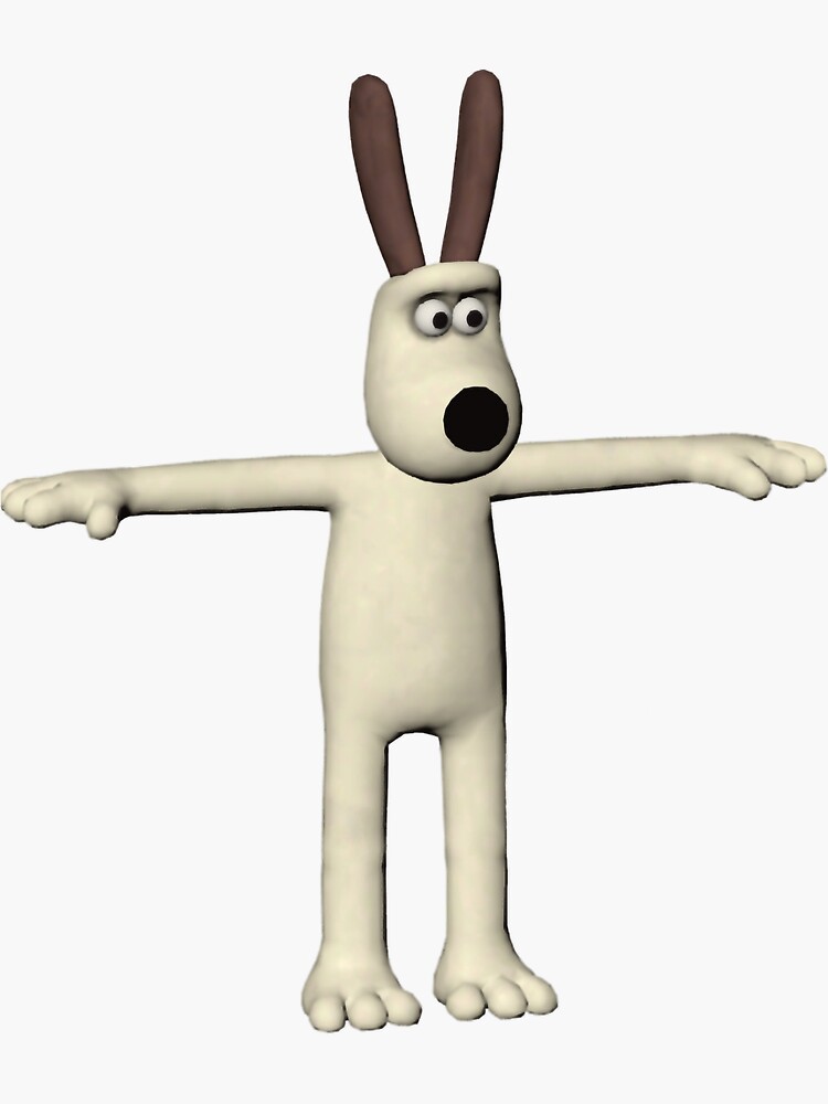 "Wallace And Gromit T-Pose" Sticker for Sale by RowdyRanchCo | Redbubble