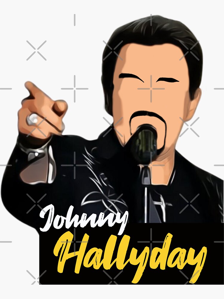 "Johnny Hallyday" Sticker for Sale by MyTshirtCulture | Redbubble