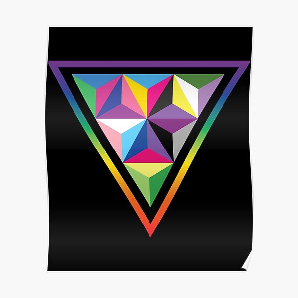 "LGBTQIA+ Pride Triangle " Poster for Sale by shiyuedexterr | Redbubble