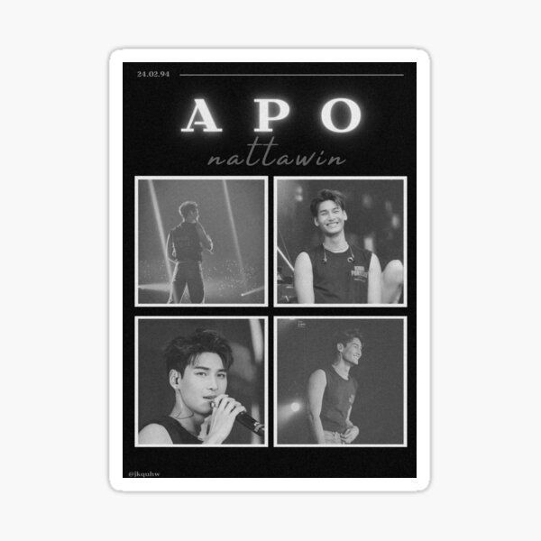 "Apo Nattawin Concert Poster" Sticker for Sale by ErikasPalace | Redbubble