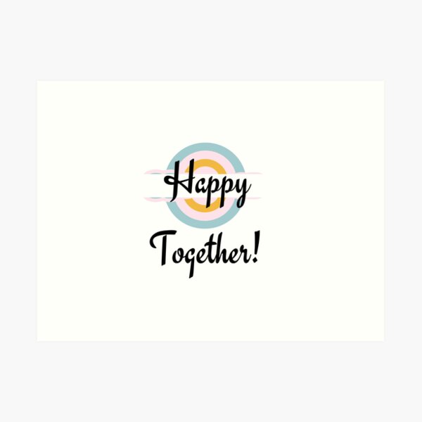 "Happy together rainbow pastel colors with happy, love, better together ...