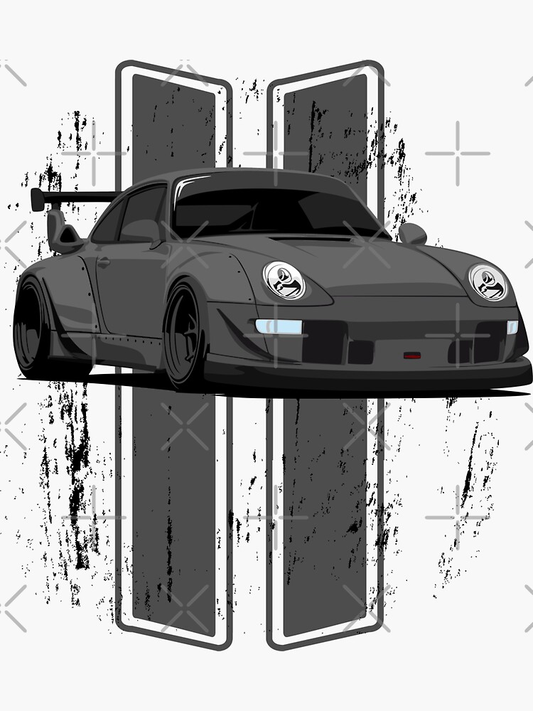 "Automotive Apparel 911 933 RWB JDM Tuning Car" Sticker for Sale by ...