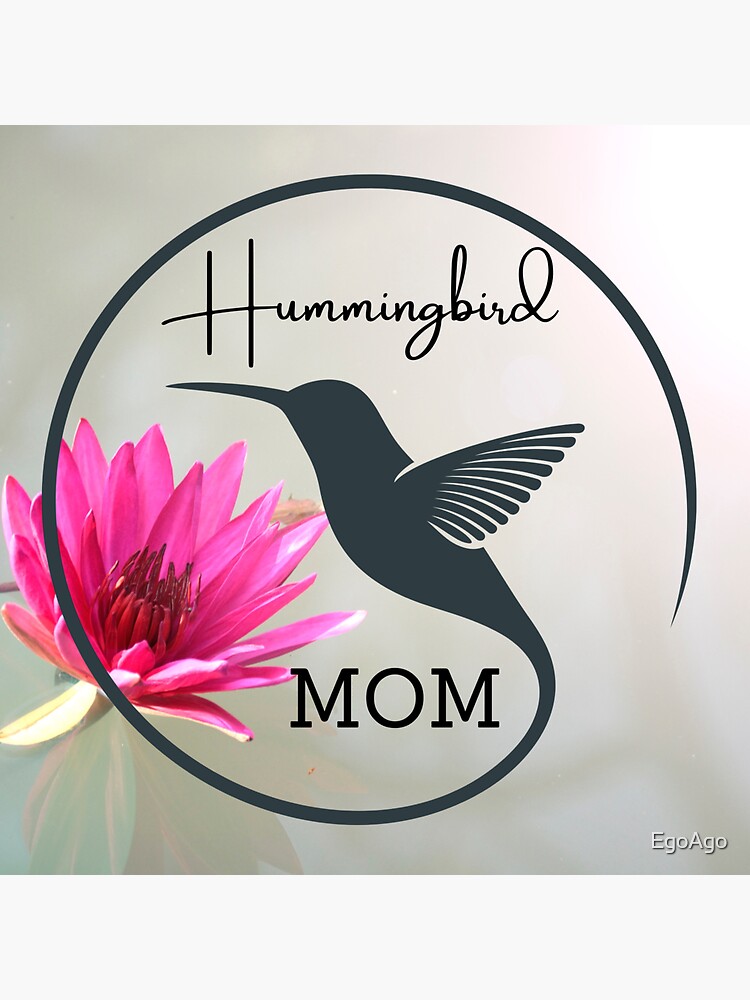 "HUMMINGBIRD MOM - HUMMINGBIRD LIFE COLLECTION - PINK" Sticker for Sale ...