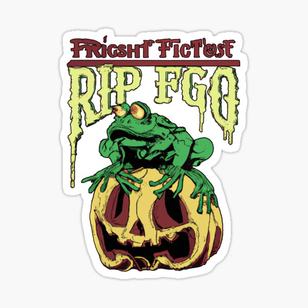 ""RIP FGO" Retro Halloween Frog Pumpkin" Sticker for Sale by ROMEHUSK ...