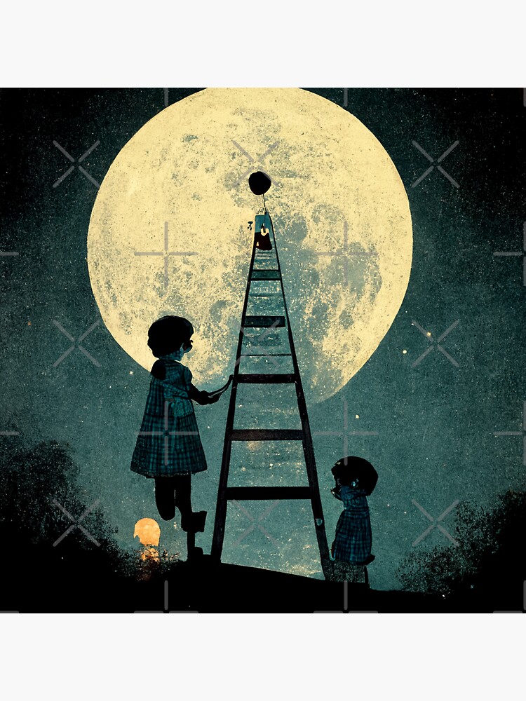 "Stairway to Moom" Sticker for Sale by BraveFellow | Redbubble