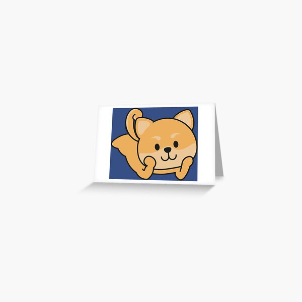"Cute Shiba Inu Dog Listening Shiba-chan Kawaii" Greeting Card for Sale ...